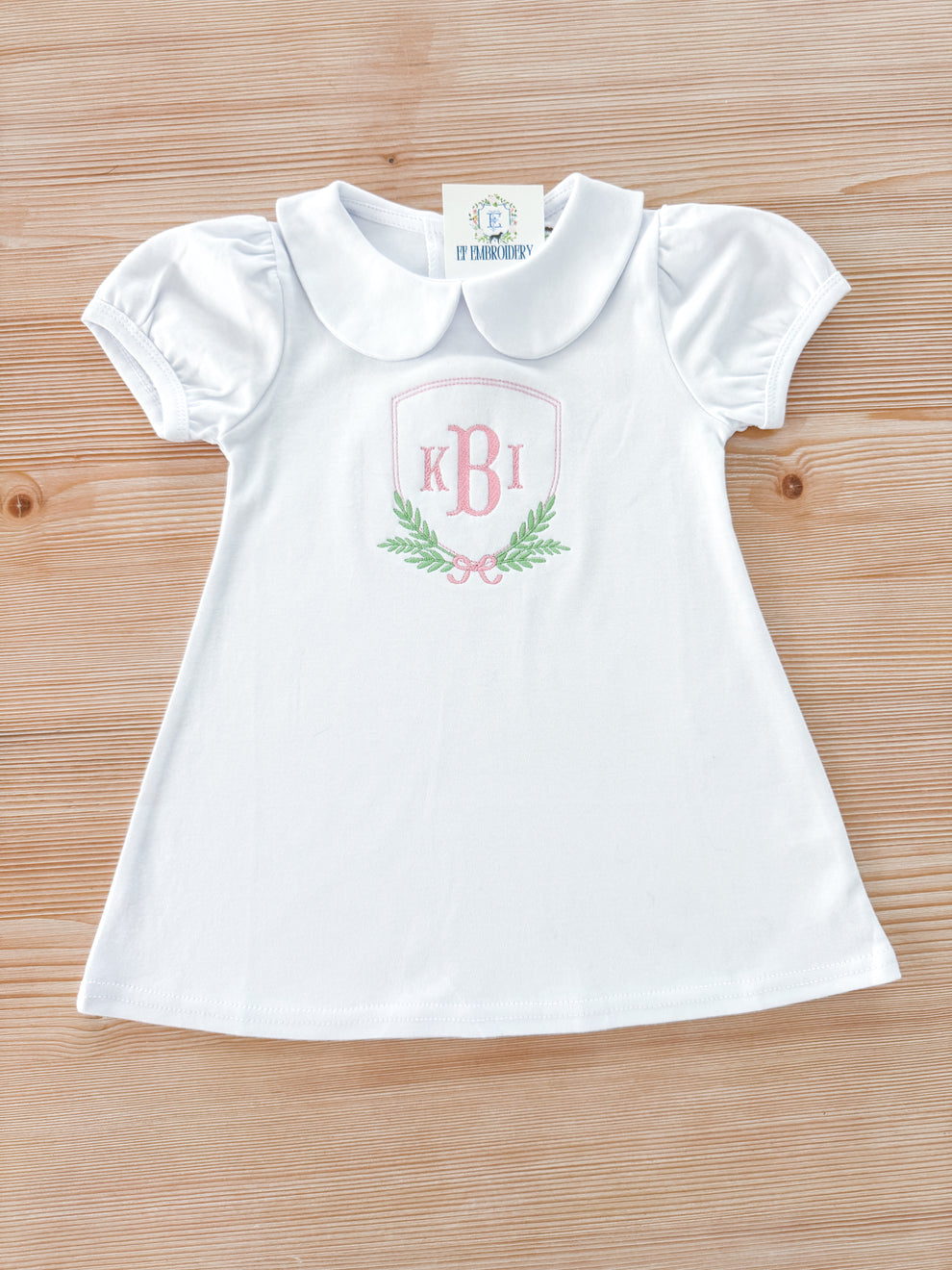 GIRLS PETER PAN COLLAR DRESS – EF Embroidery